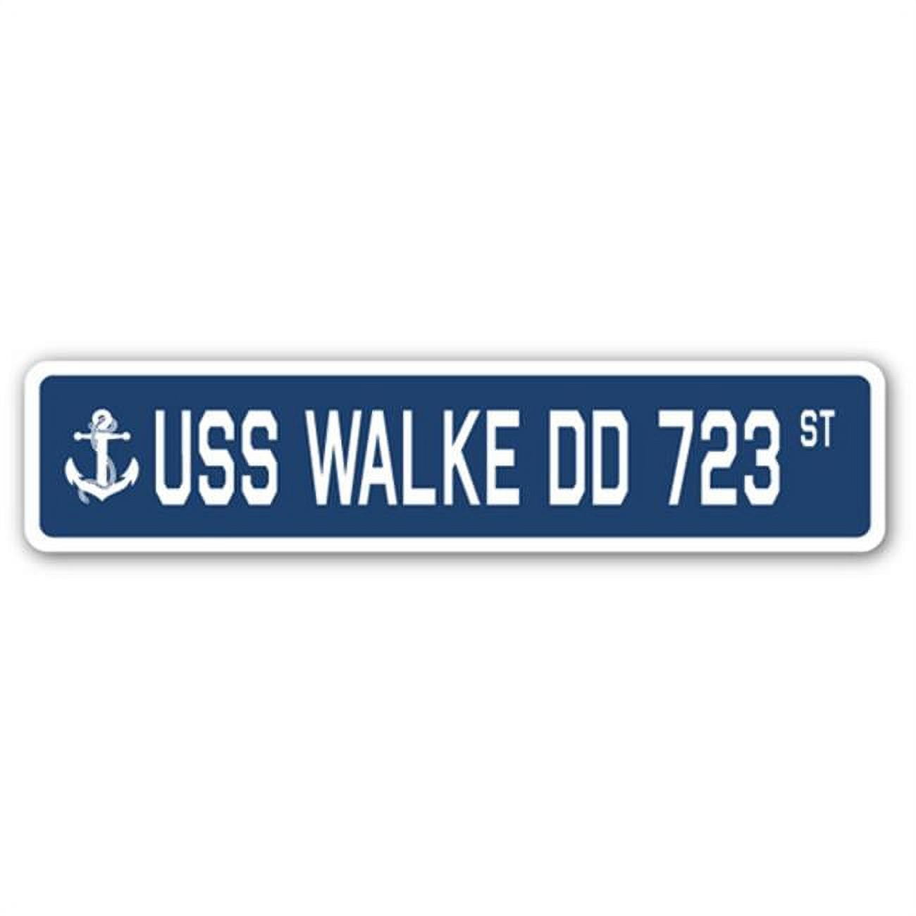 6 x 24 in. A-16 Street Sign - USS Walke DD 723 - Walmart.com
