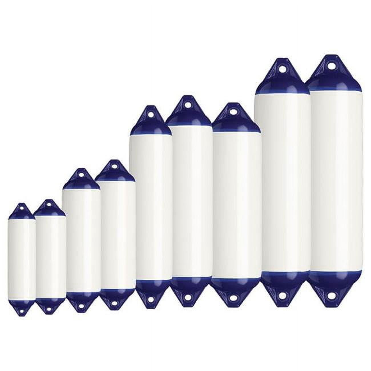6 x 24 in. Boat Fender, Smooth White & Royal Blue - Walmart.com