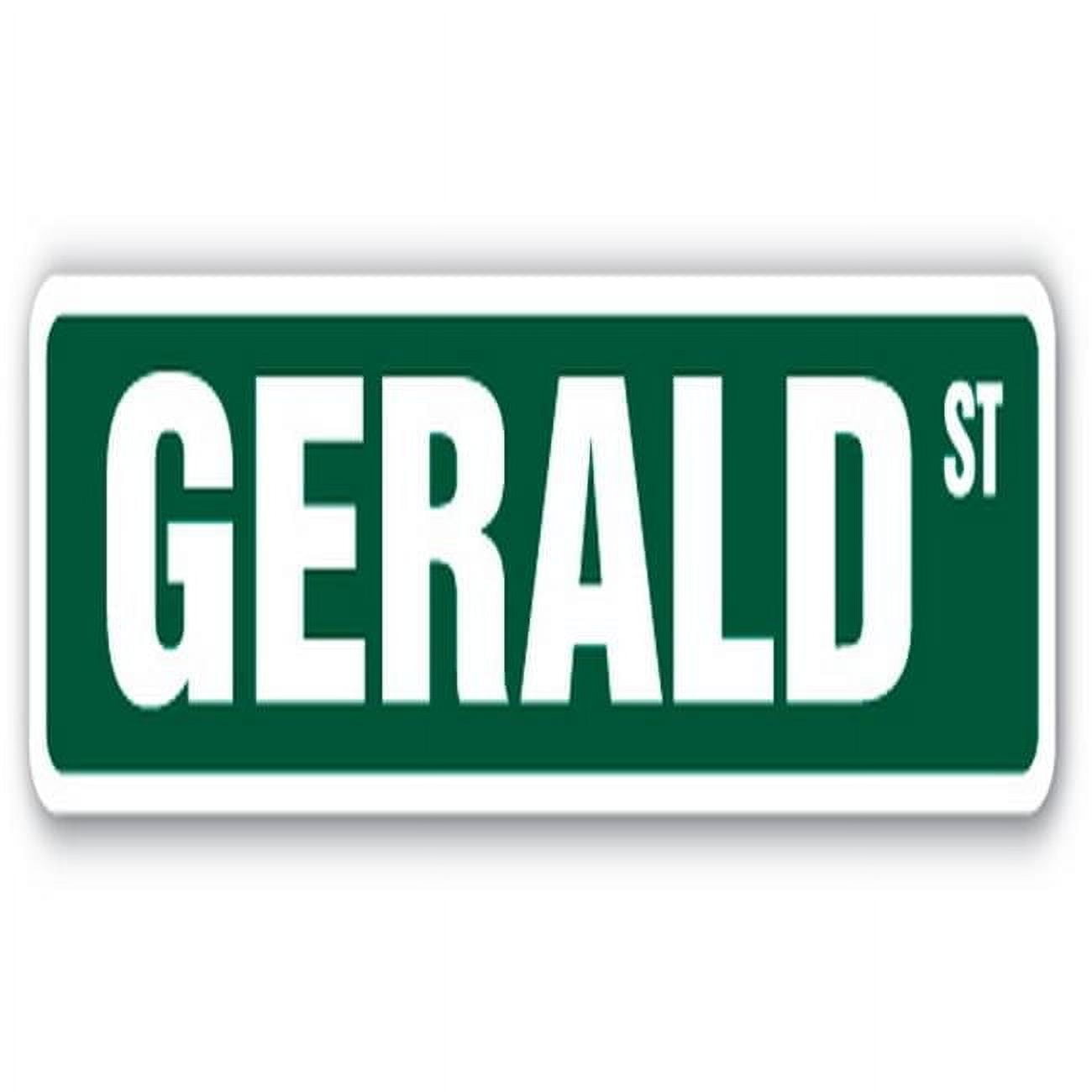 6 x 24 in. Childrens Name Room Decal Street Sign - Gerald - Walmart.com
