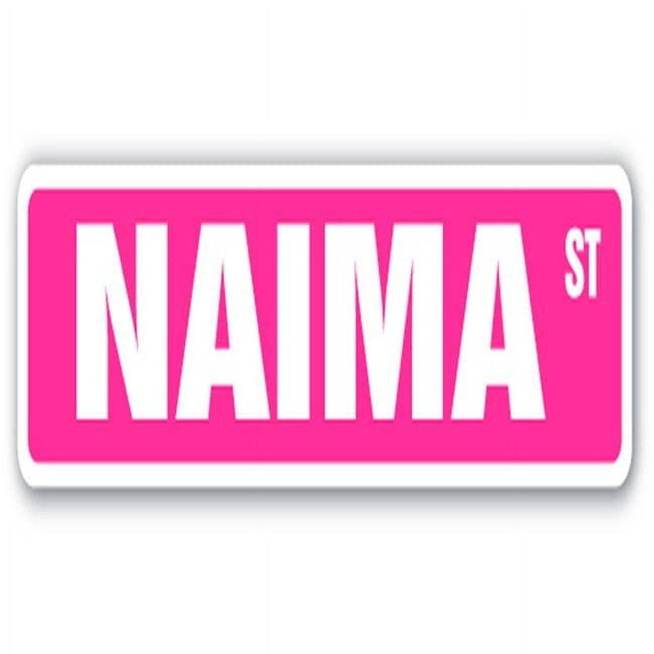 6 x 24 in. Childrens Name Room Decal Street Sign - Naima - Walmart.com