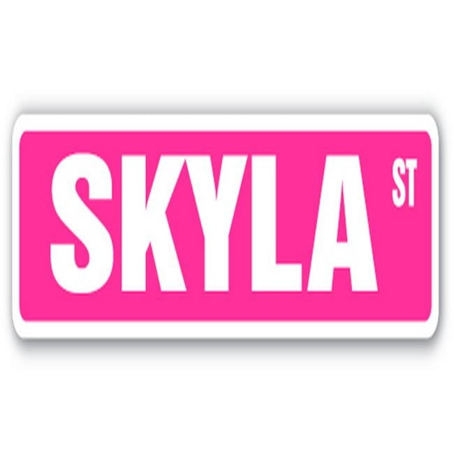 6 x 24 in. Childrens Name Room Decal Street Sign - Skyla - Walmart.com