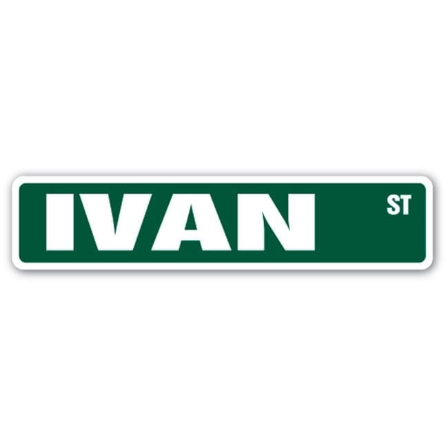 6 x 24 in. Childrens Name Room Street Sign - Ivan - Walmart.com
