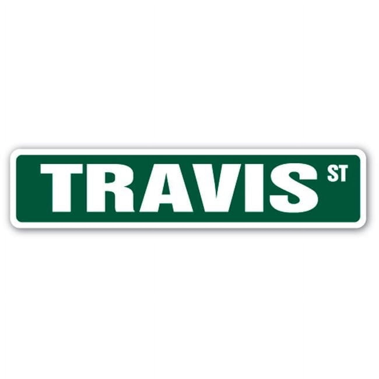6 x 24 in. Childrens Name Room Street Sign - Travis - Walmart.com