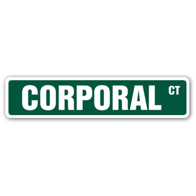 6 x 24 in. Corporal Street Sign - US Army Marine CPL Military - Walmart.com