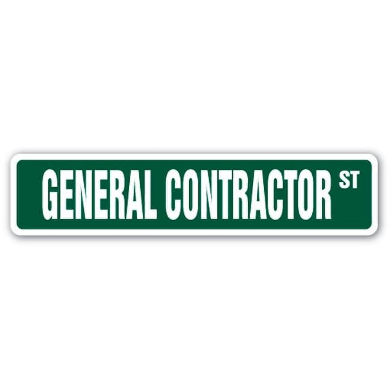 6 x 24 in. General Contractor Street Sign - Blueprints Home House Build ...