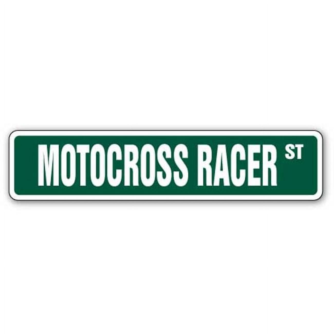 6 x 24 in. Motocross Racer Street Sign - Dirt Bike Motorcycle Cycle ...