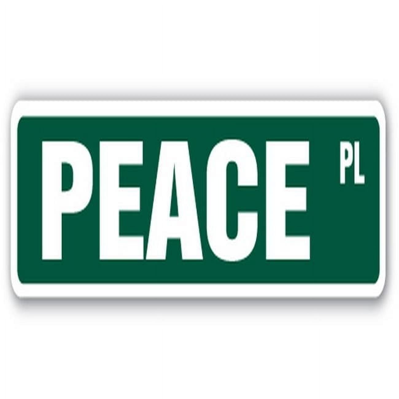 6 x 24 in. Street Sign - Peace - St Hippy Hippie Peacenik Symbol ...