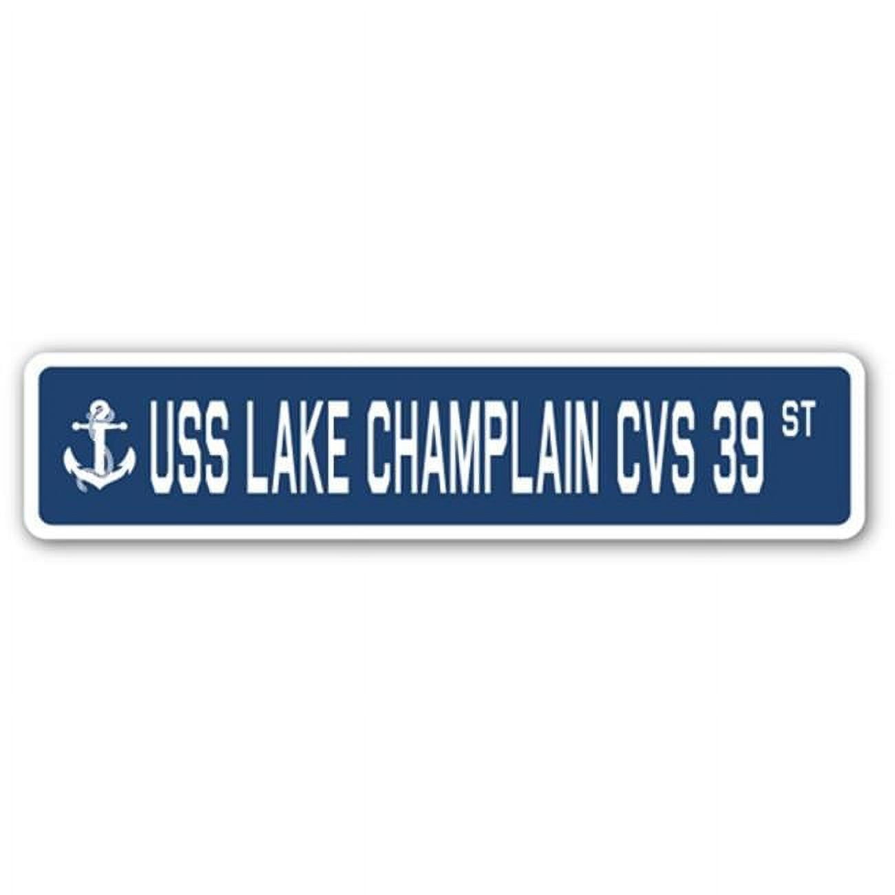 6 x 24 in. USS Lake Champlain CVS 39 Street Sign - Walmart.com