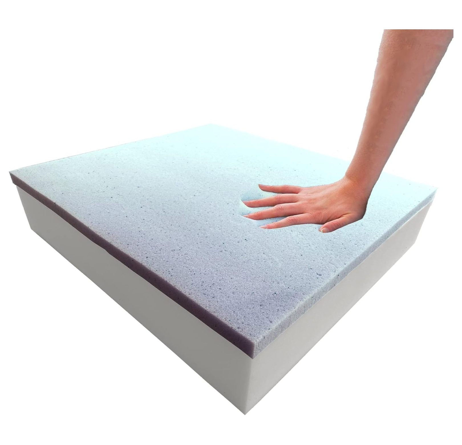 6" x 24" x 26" Cooling Gel-Infused Memory Foam Cushion, High Density ...