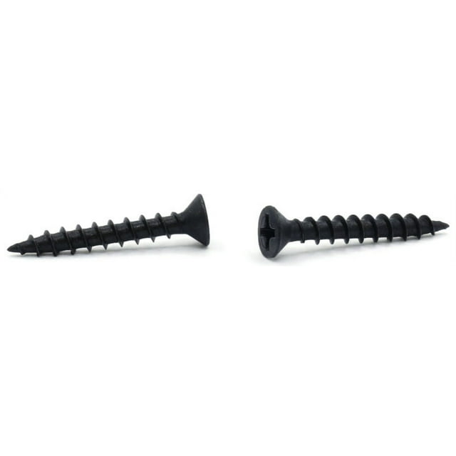 #6 x 3/4" Deep Thread Wood Screws / Phillips / Flat Head / Steel ...