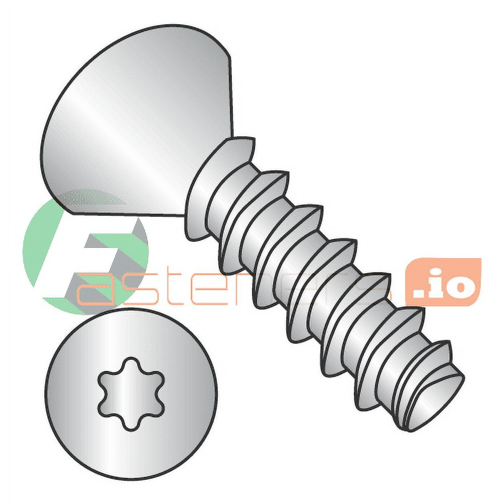 #6 x 3/8" Thread Forming Screws 48-2 Trilobe / Six-Lobe (Torx) / Flat ...