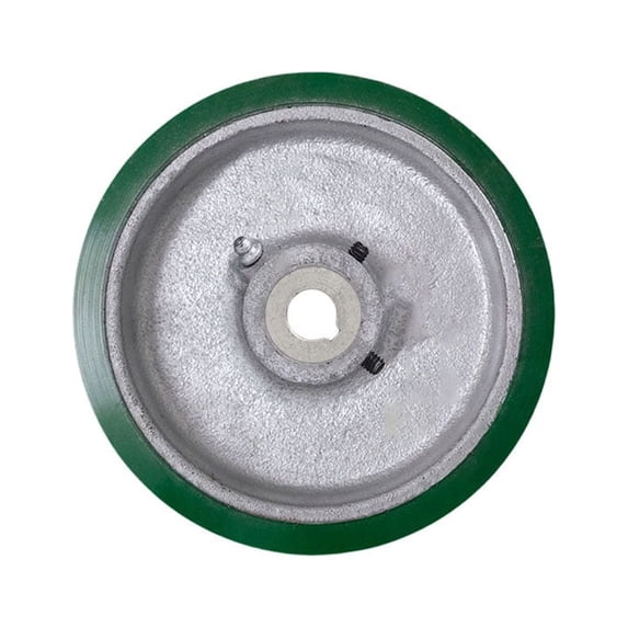 6" x 3" Poly Tread on Cast Iron Keyed Drive Wheel - 26mm Bore - Service ...
