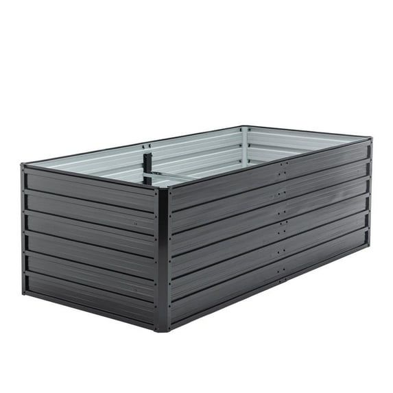 6 x 3 x 2 ft. Metal Raised Garden Bed Outdoor Reinforced Galvanized ...