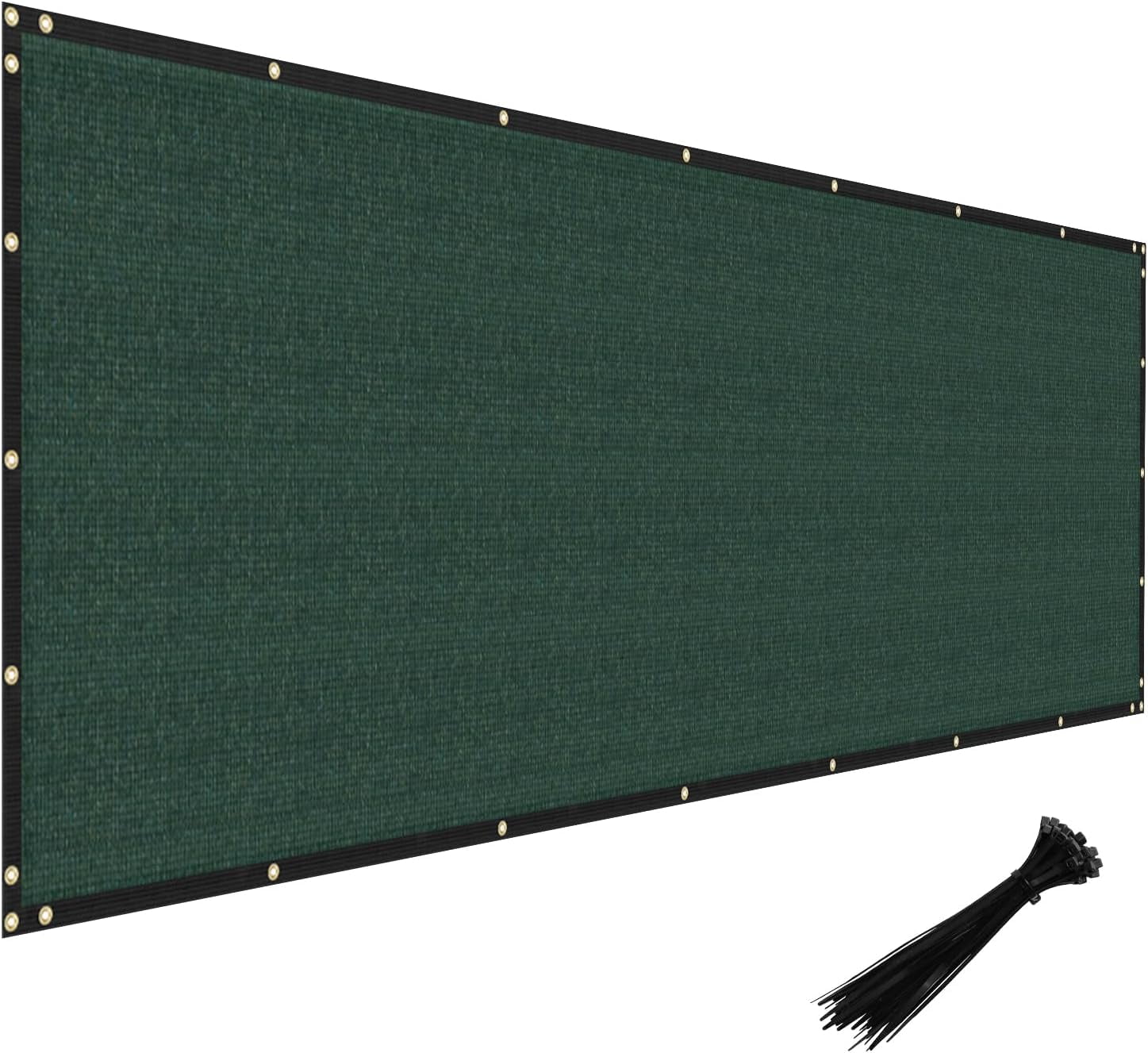 6' x 30' Privacy Fence Screen in Green for Chain Link Fence W/ Brass ...
