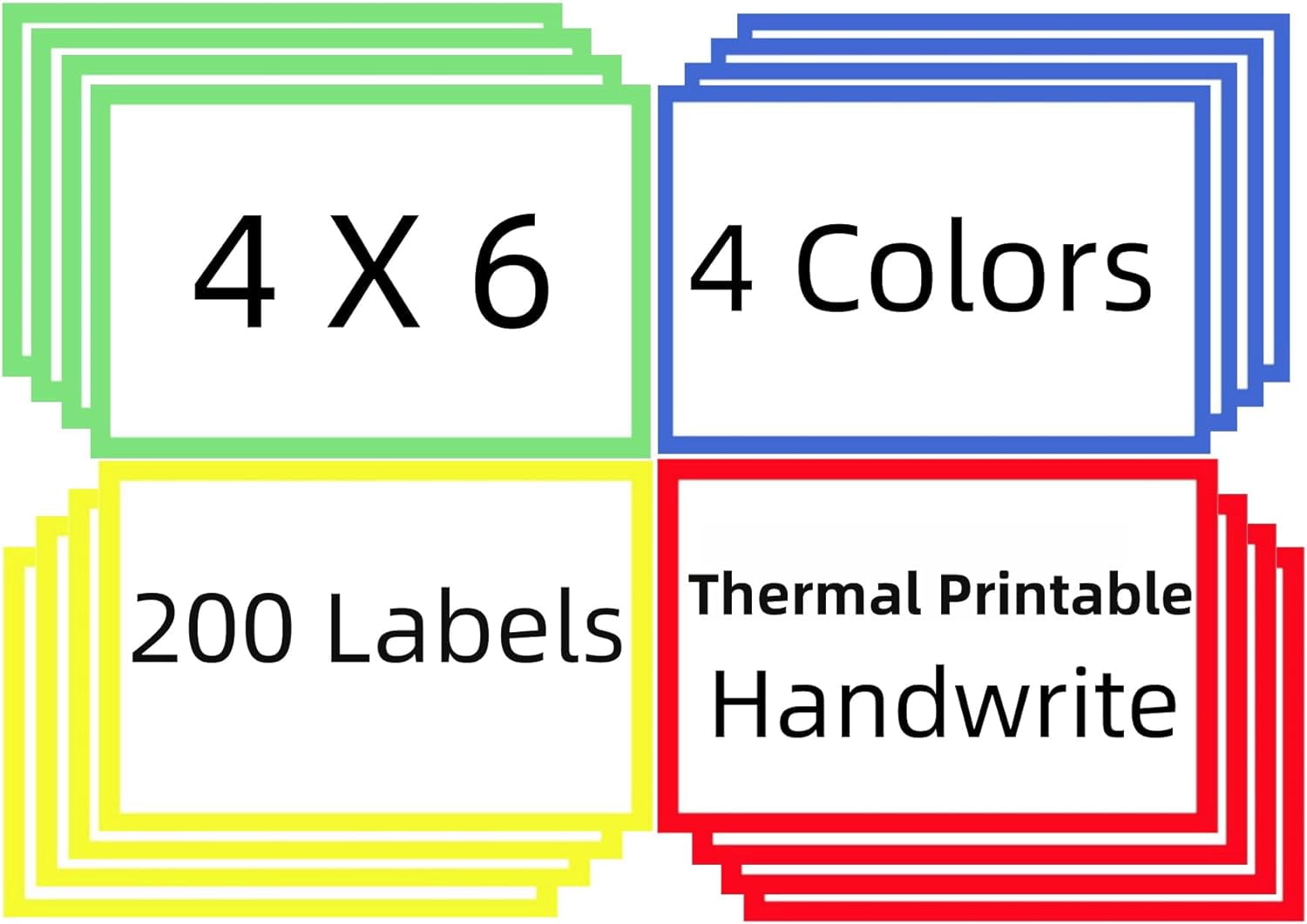 6" x 4" Large Moving Labels for Boxes Color-Coded Label Stickers for ...