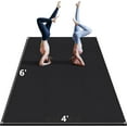 6' x 4' Large Yoga Mat, 1/4 Inch Extra Thick Yoga Mat Double-Sided Non ...