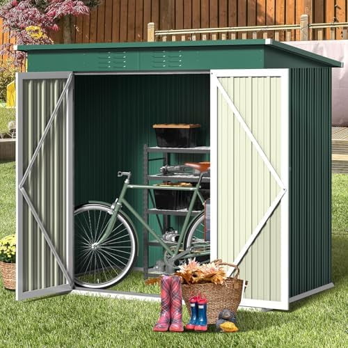 6' x 4' Outdoor Storage Shed Clearance, Metal Outdoor Storage Cabinet ...