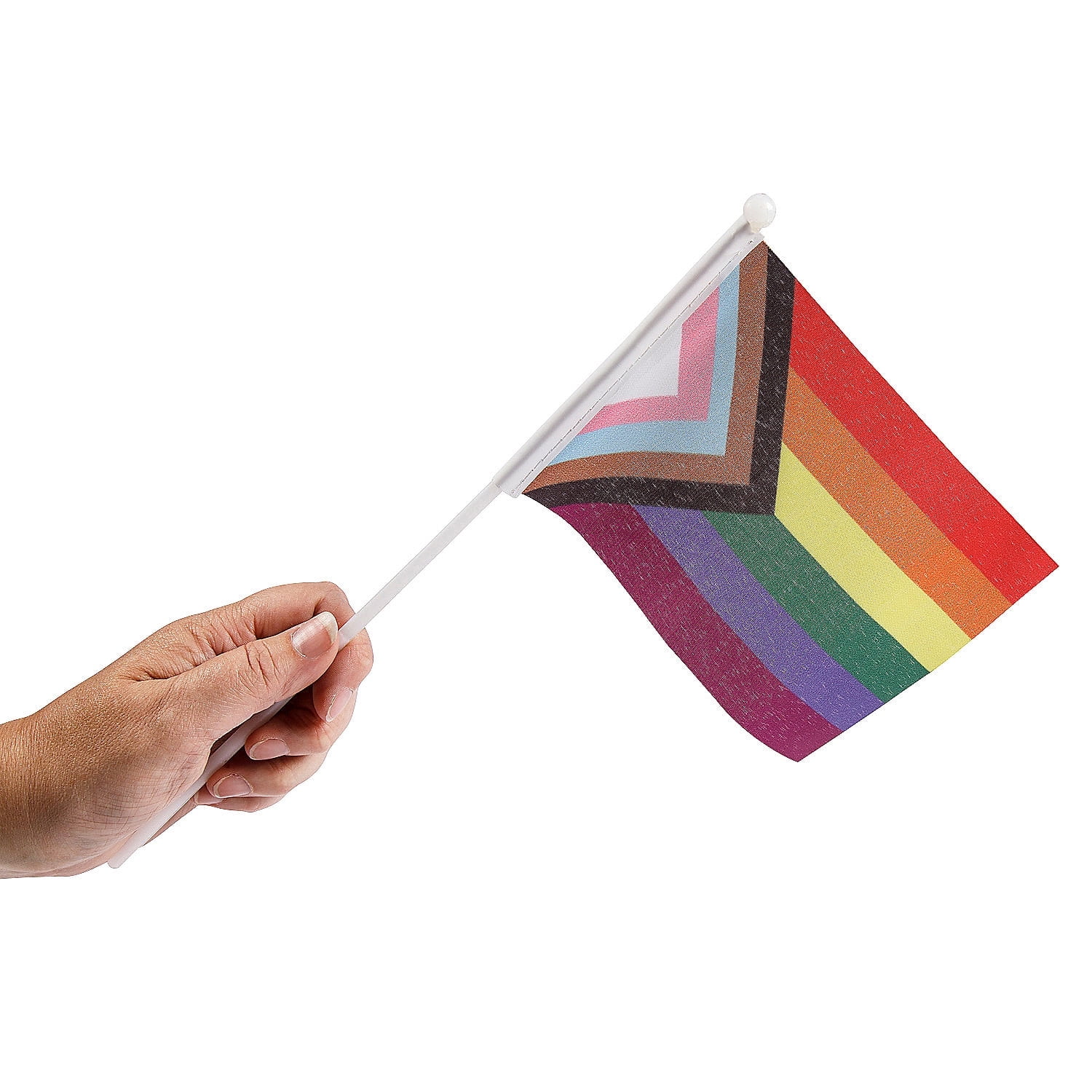 6" x 4" Pride Flag Rainbow Party Handouts Handheld Flags - 12 Piece ...