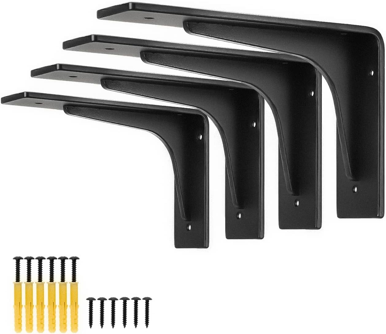 6"x 4"Shelf Bracket ,L Shelf Brackets, Load 300lbs, Alloy Shelf Bracket ...