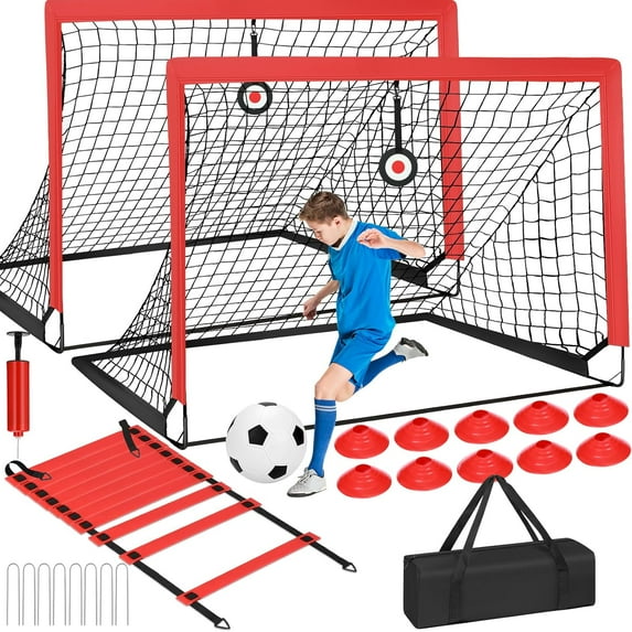 6' x 4' Soccer Goals Nets for Backyard Beach Pop Up Soccer Training ...