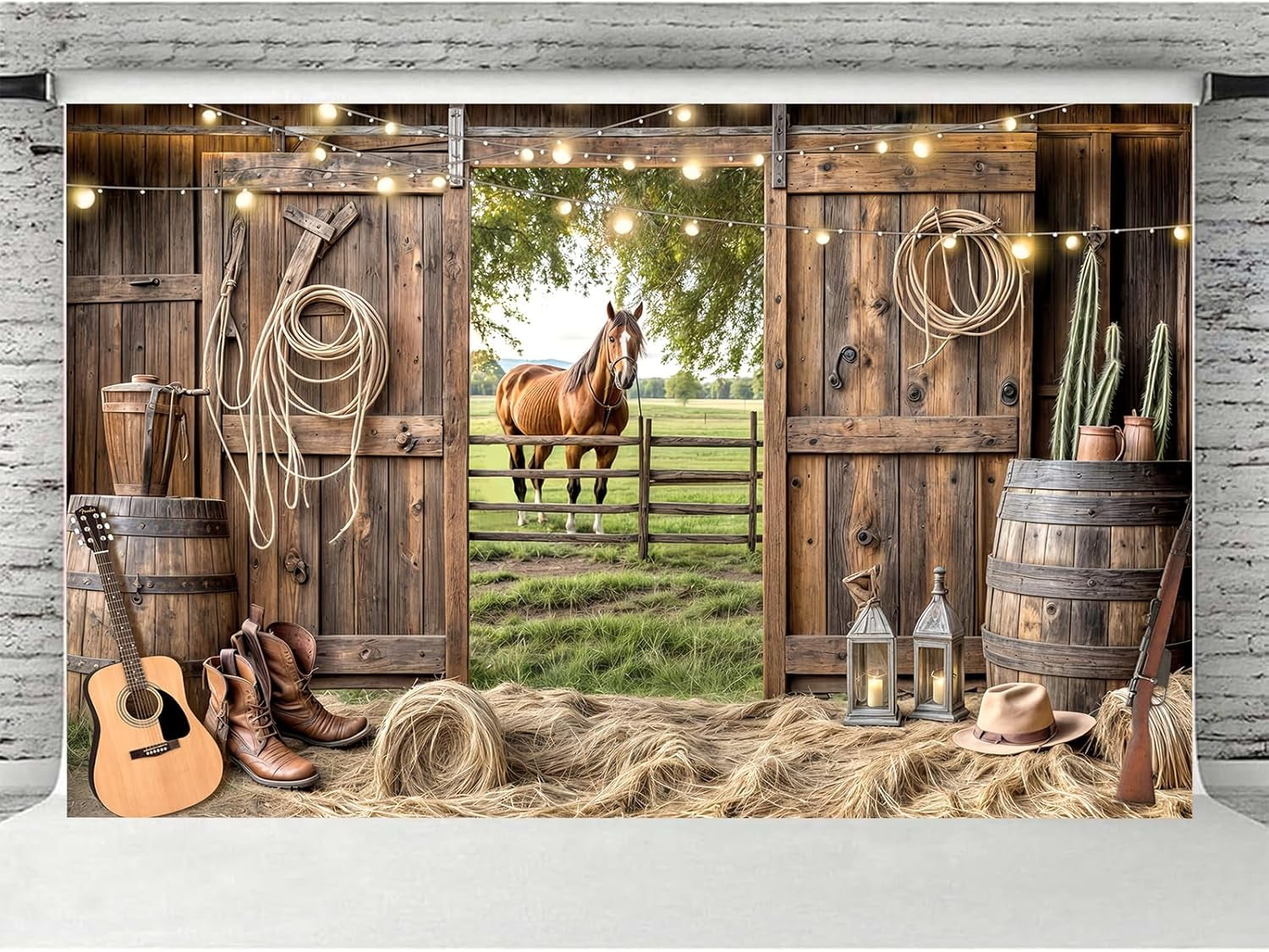 6 x 4 ft Western Backdrop, Wild West Cowboy Theme Background, Rustic ...