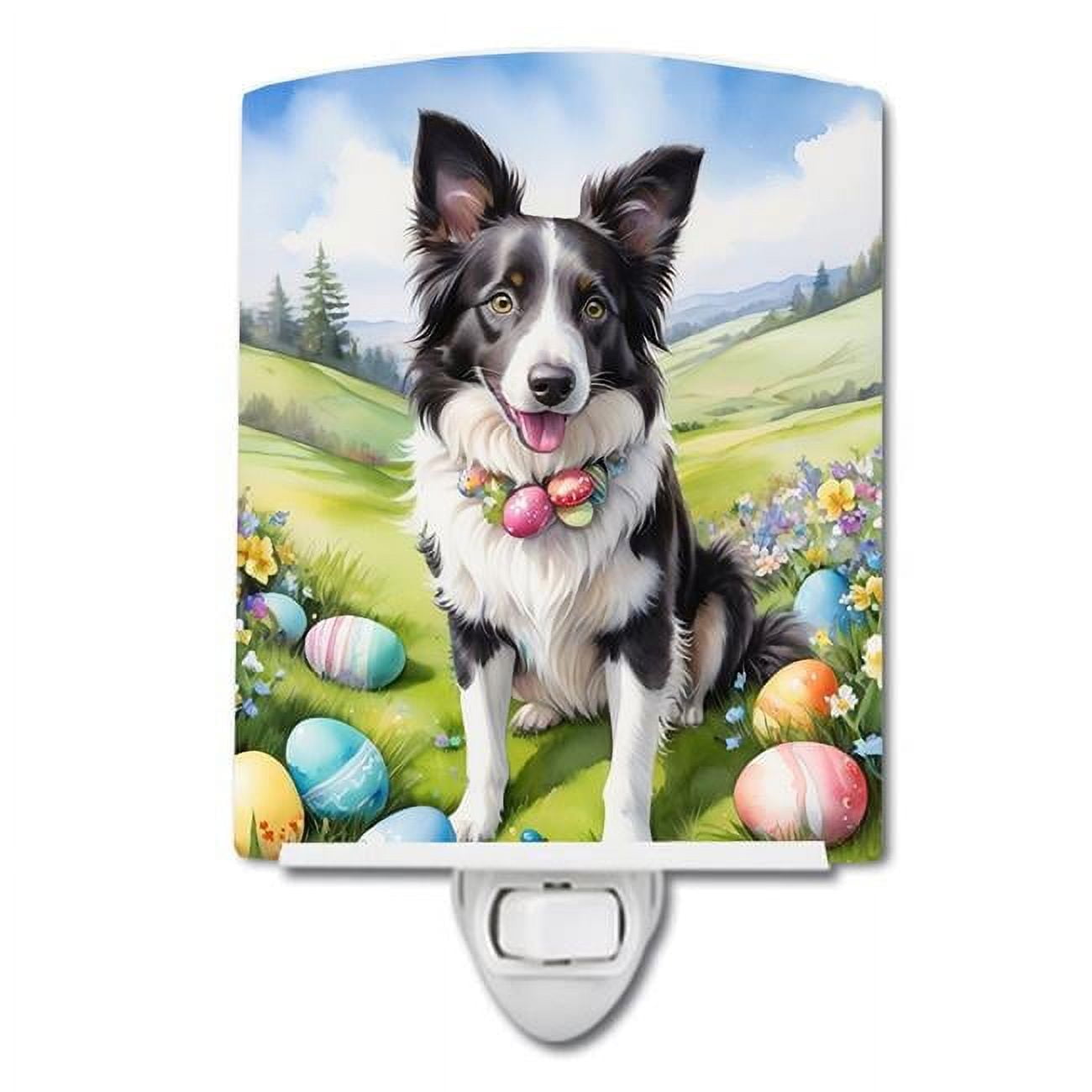 6 x 4 in. Border Collie Easter Egg Hunt Ceramic Night Light - Walmart.com