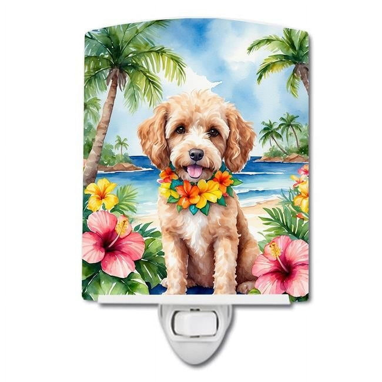 6 x 4 in. Cockapoo Luau Ceramic Night Light - Walmart.com