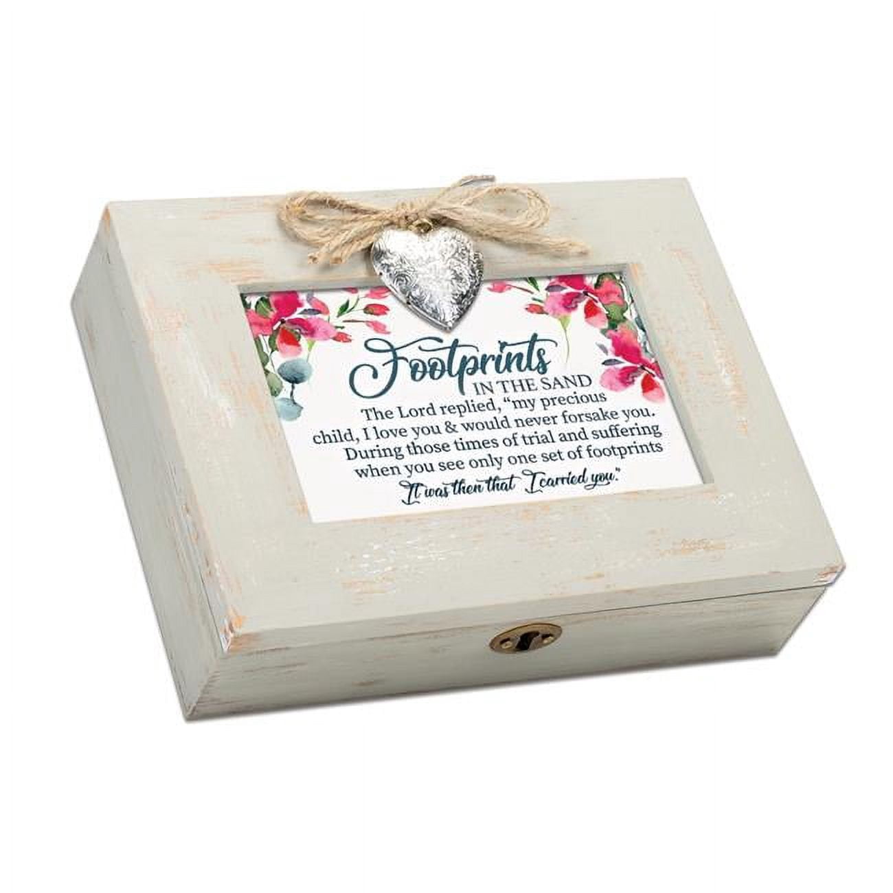 6 x 4 in. Footprints In The Sand Poem Music Box - Walmart.com