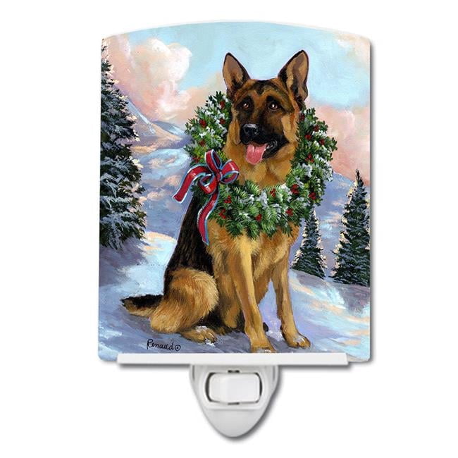 6 x 4 in. German Shepherd Christmas Honor Ceramic Night Light - Walmart.com