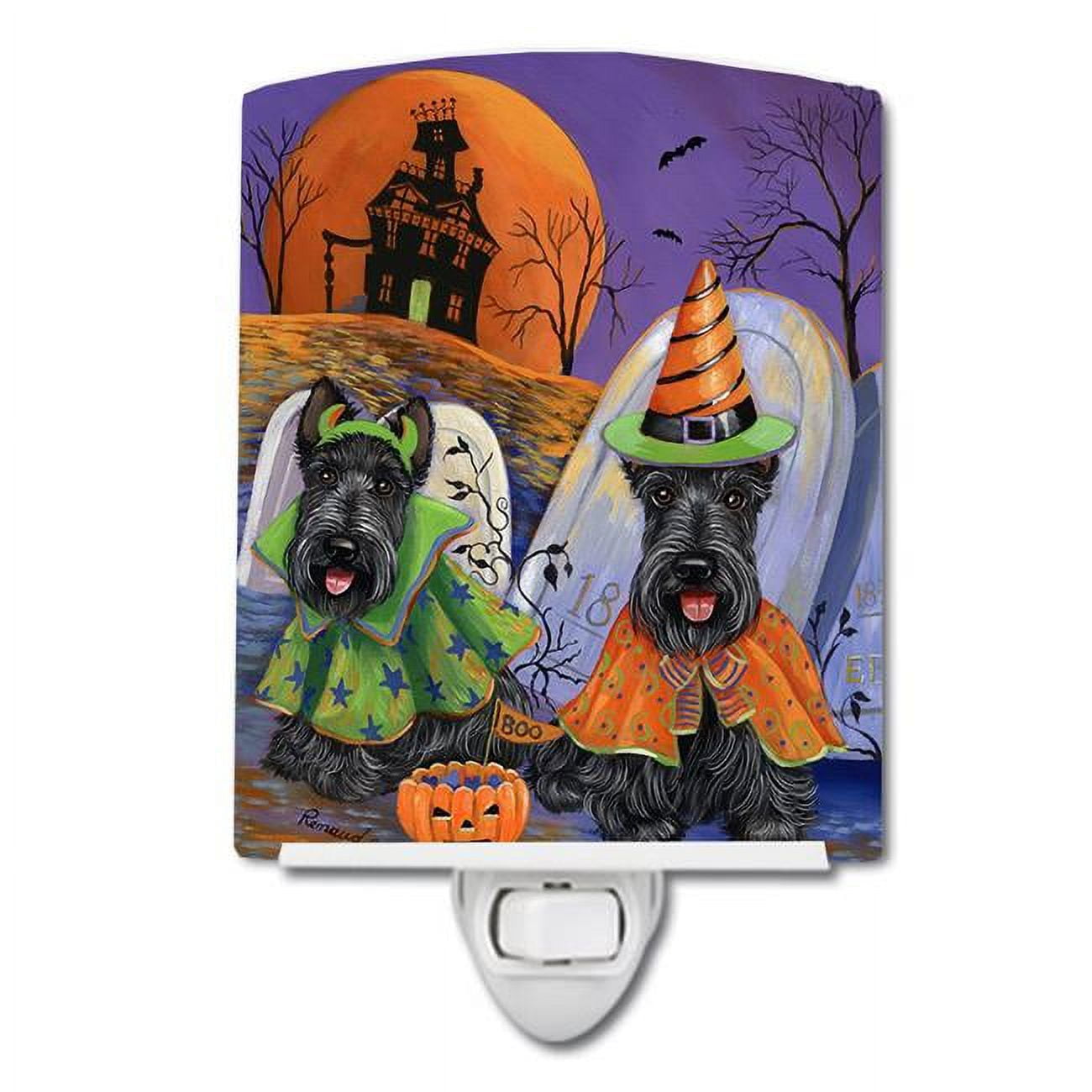 6 x 4 in. Scottie Halloween Haunted House Ceramic Night Light - Walmart.com