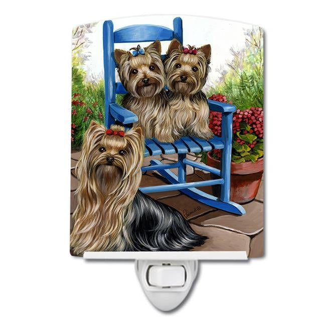 6 x 4 in. Yorkie Patio Sweethearts Ceramic Night Light - Walmart.com
