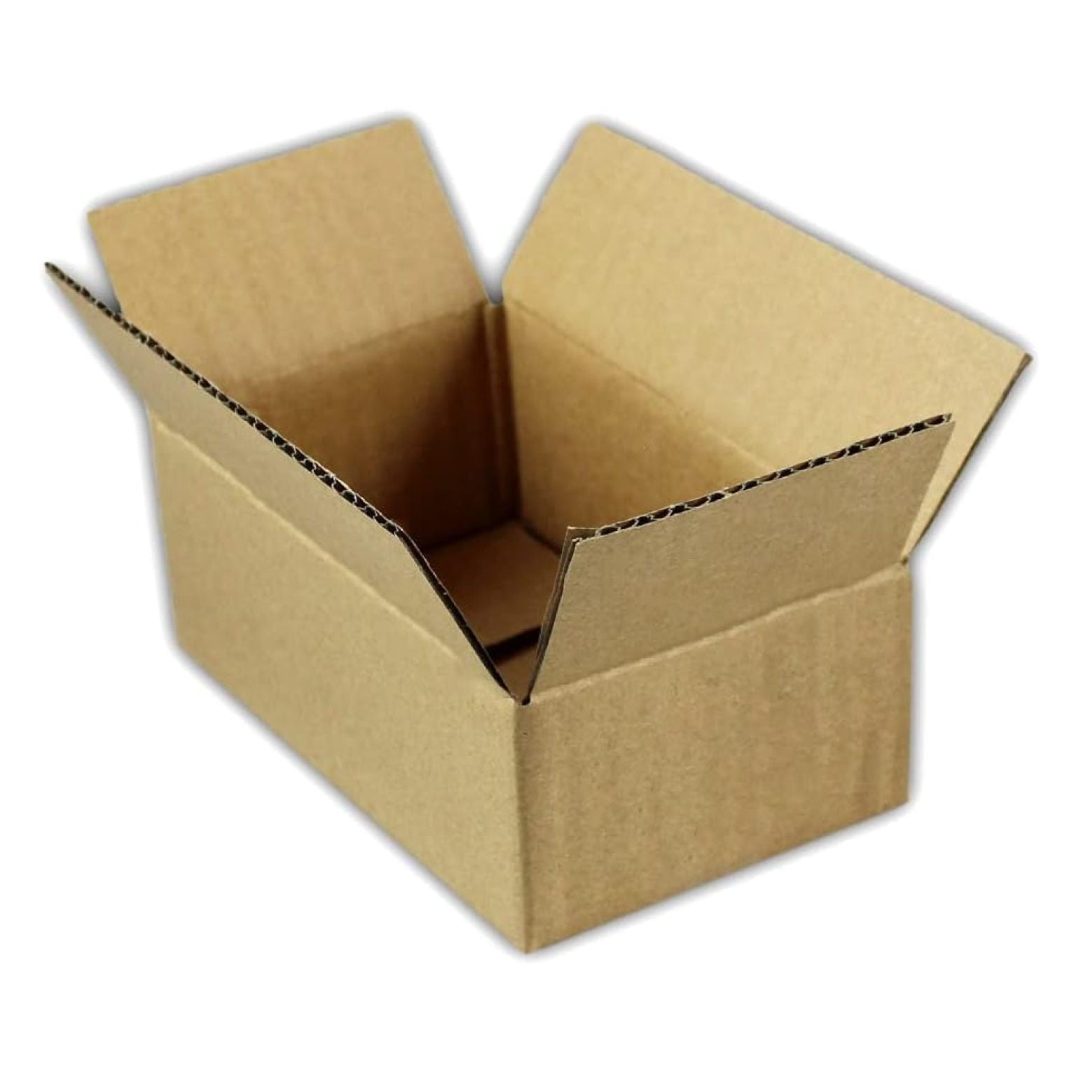 6 x 4 x 3 Inch Single Wall Rectangular Corrugated Cardboard Shipping ...
