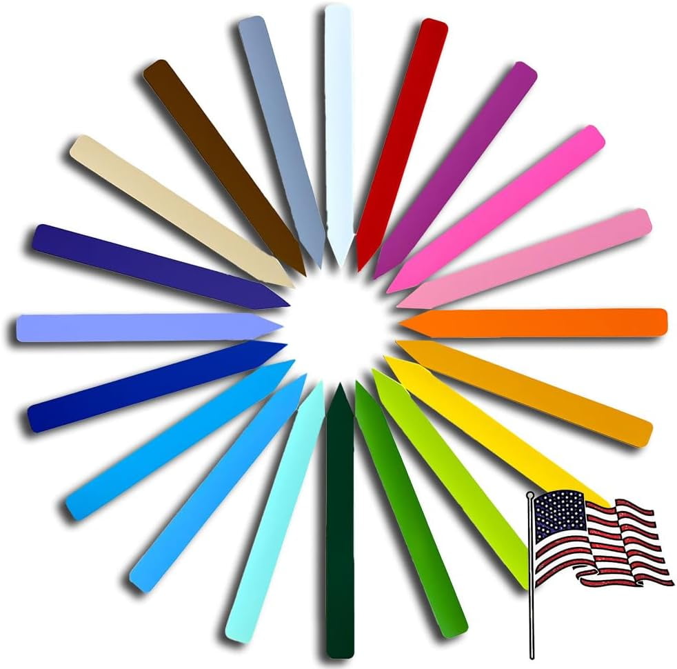 6" x 5/8" 20 Colors Assorted Premium Pot Stakes - 500 Pcs - Plastic ...