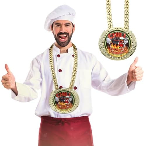6 x 5 Inch Chili Cook Off Trophies Medal with Chain, Cooking ...