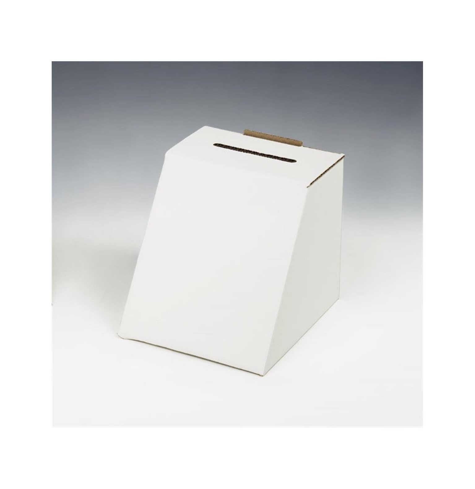 6 x 5 x 8-Inch, White Cardboard Ballot Box, with Removable Header, for ...