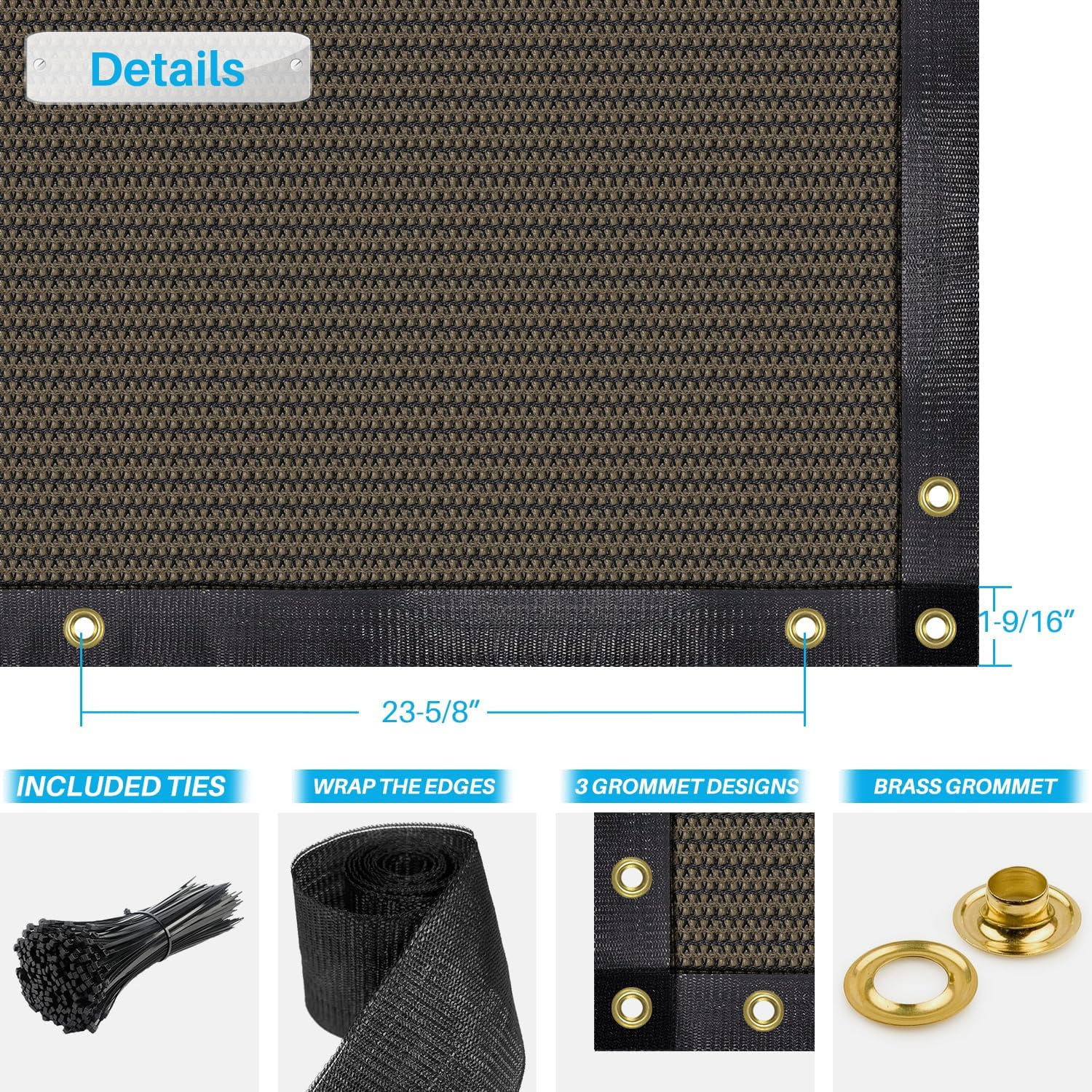6' x 50' Fence Privacy Screen Brown Commercial Grade Heavy Duty Outdoor ...