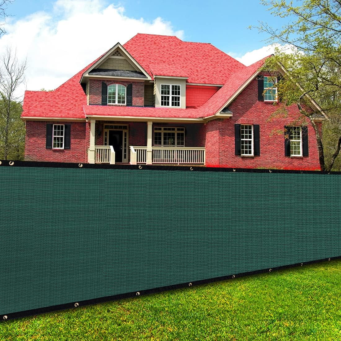 6' x 50' Heavy Duty Privacy Screen Fence, 90% Blockage Green Mesh Shade ...