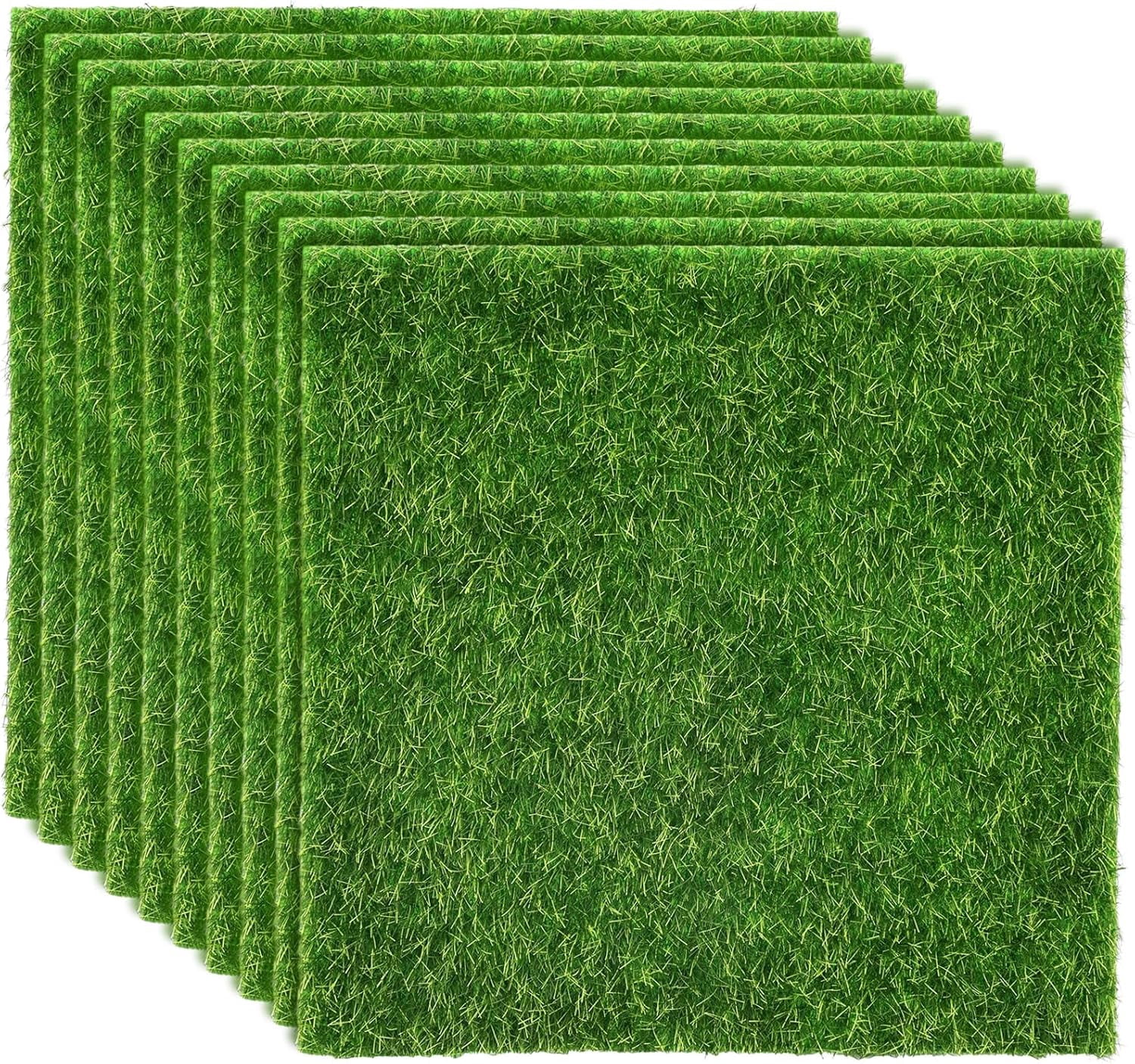 6" x 6" Artificial Grass Mat, Miniature Lawn for Crafts, Fairy Garden ...