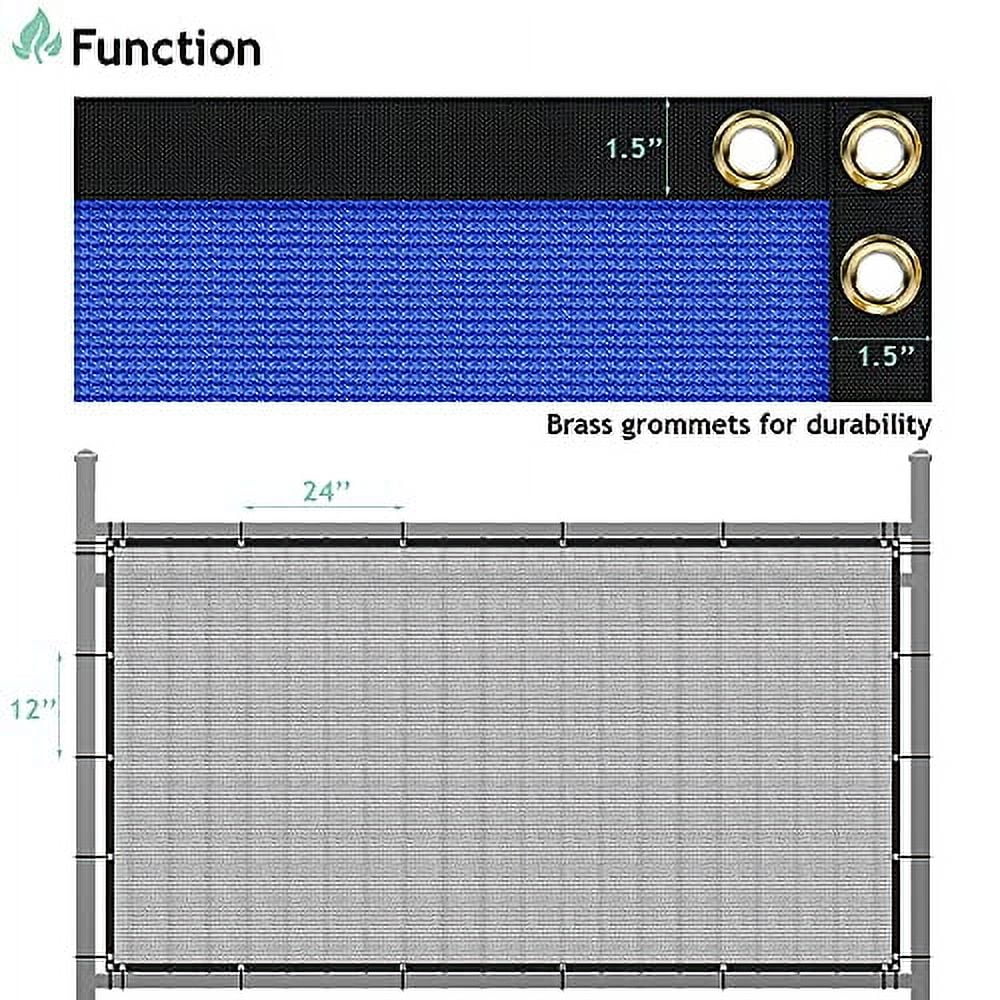 6' x 6' Blue Privacy Fence Screen Heavy Duty Windscreen Net Shade ...