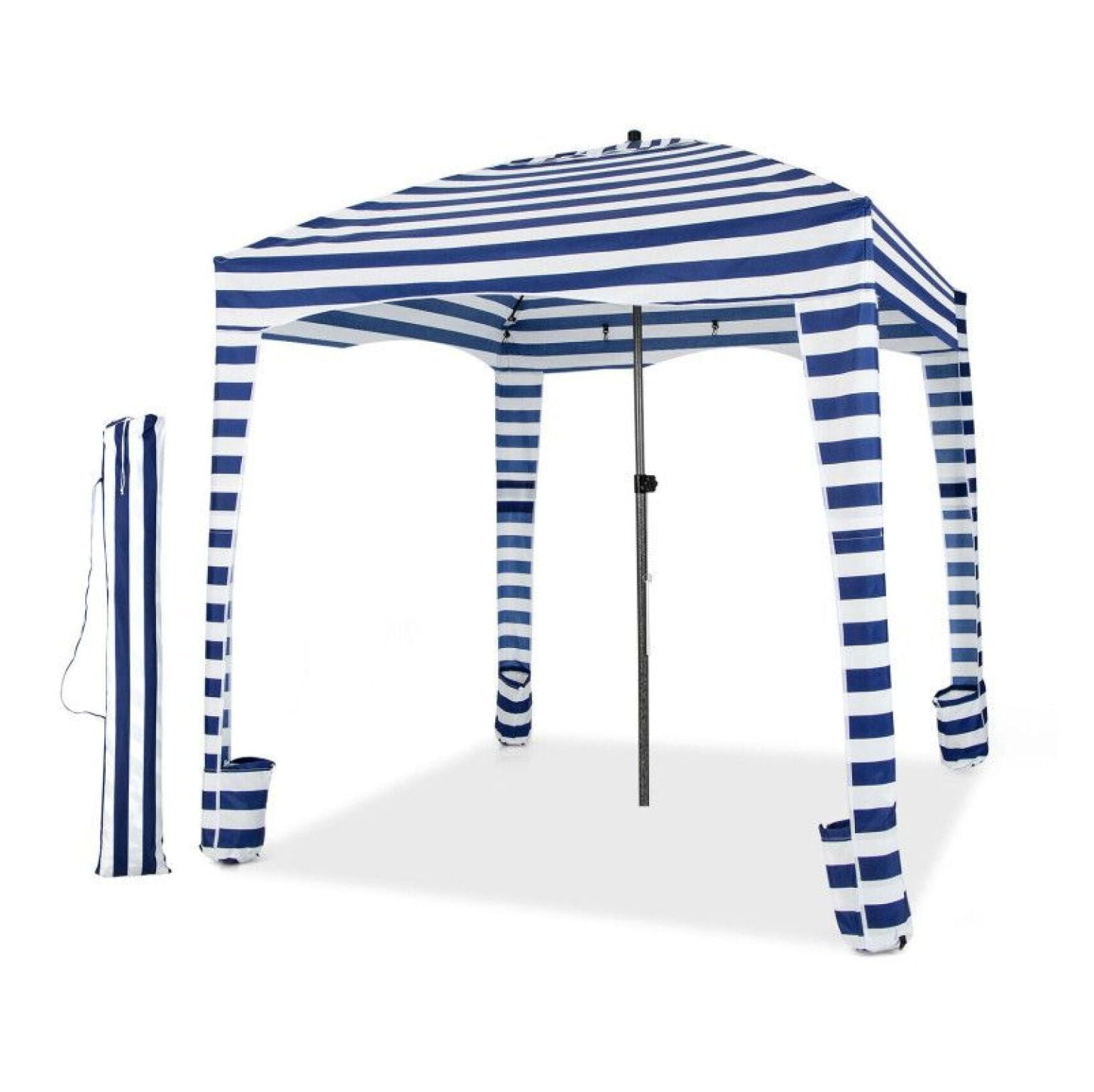 6 x 6 Feet Foldable Beach Cabana Tent with Carrying Bag and Detachable ...