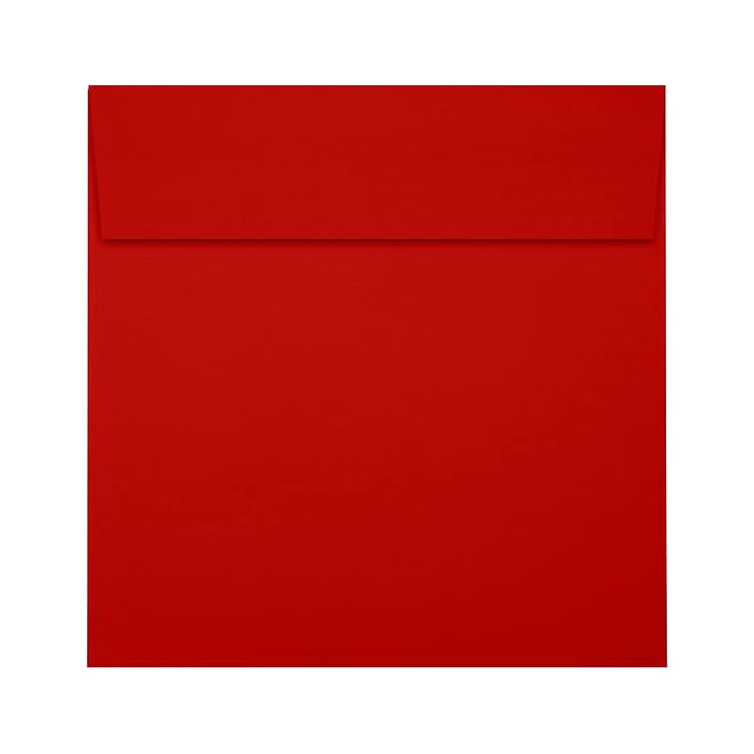 6 x 6 Square Envelopes w/Peel & Press - Holiday Red (250 Qty ...
