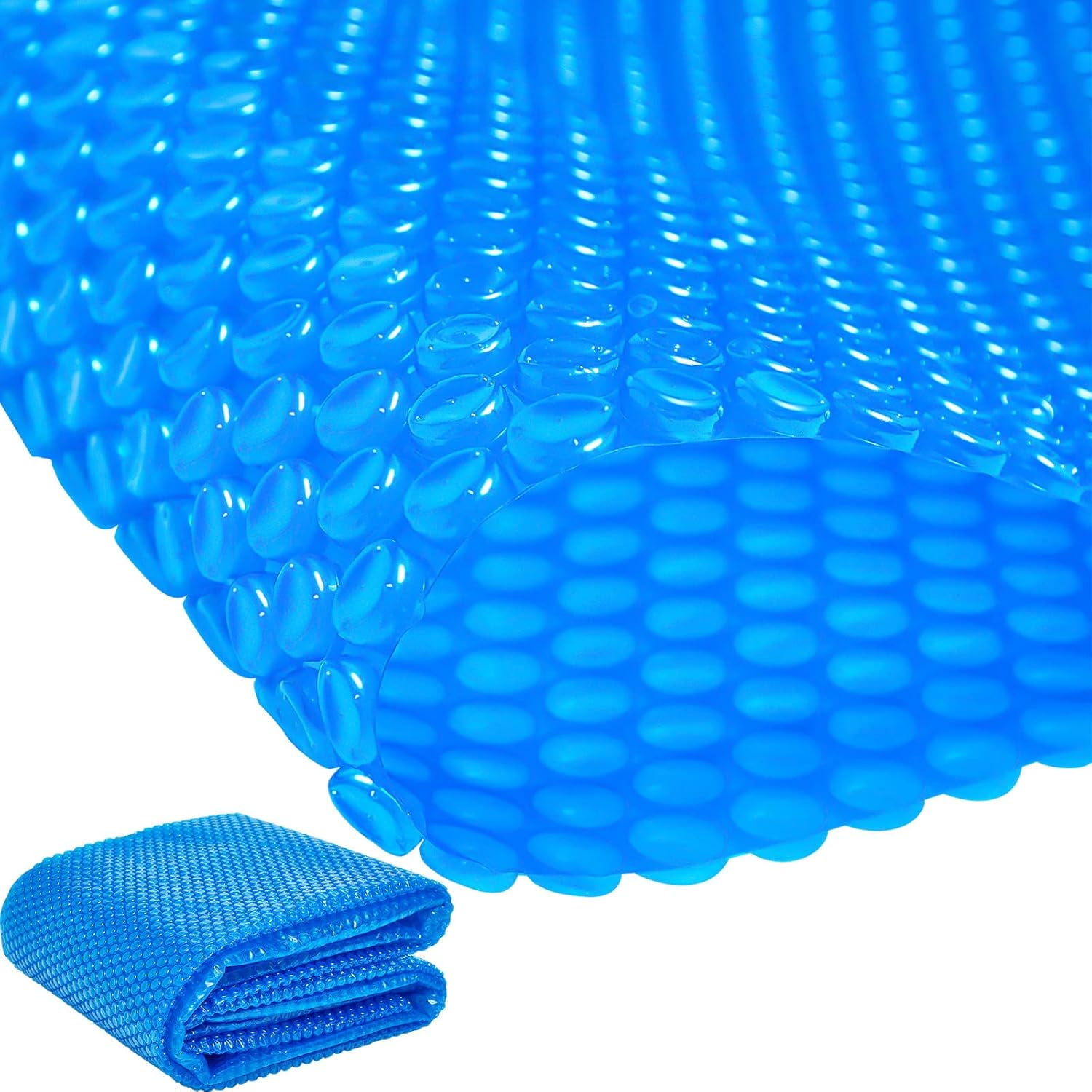 6 x 6 ft Blue Solar Pool Cover 16 Mil Solar Blanket for Above Ground ...