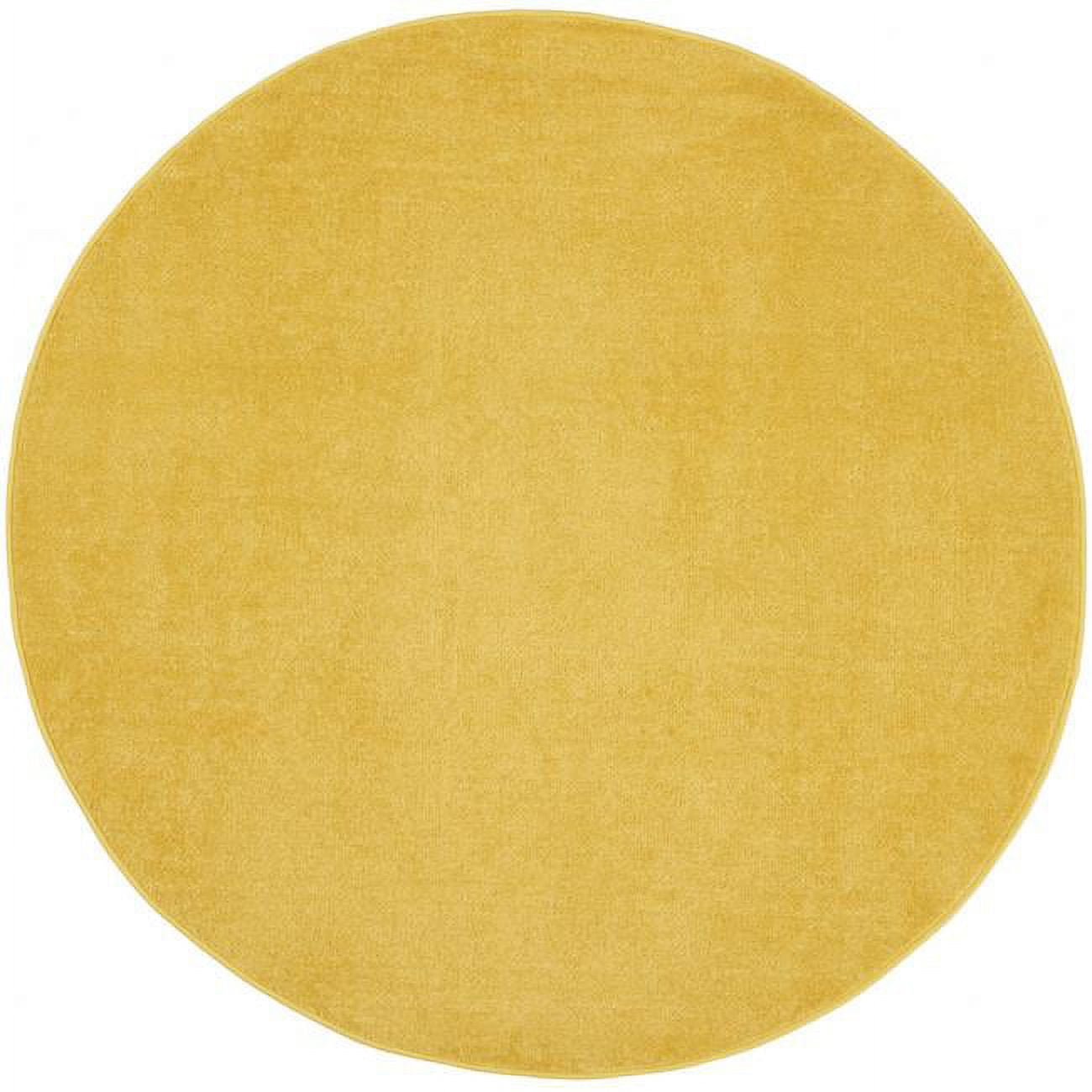 6 x 6 ft. Yellow Non Skid Indoor & Outdoor Round Area Rug - Yellow - 6 ...