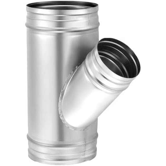 6 x 6 x 4 Inch Wye Shape Duct Splitter, 45° Degree Dust Fitting Adapter ...