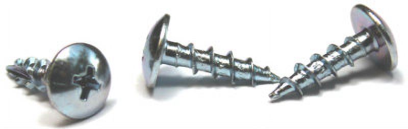 #6 x 7/16" Deep Thread Wood Screws / Phillips / Truss Head / Steel ...