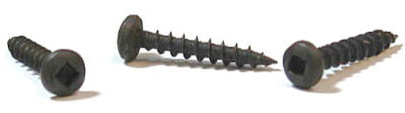 #6 x 7/16" Deep Thread Wood Screws / Square / Pan Head / Steel / Black ...