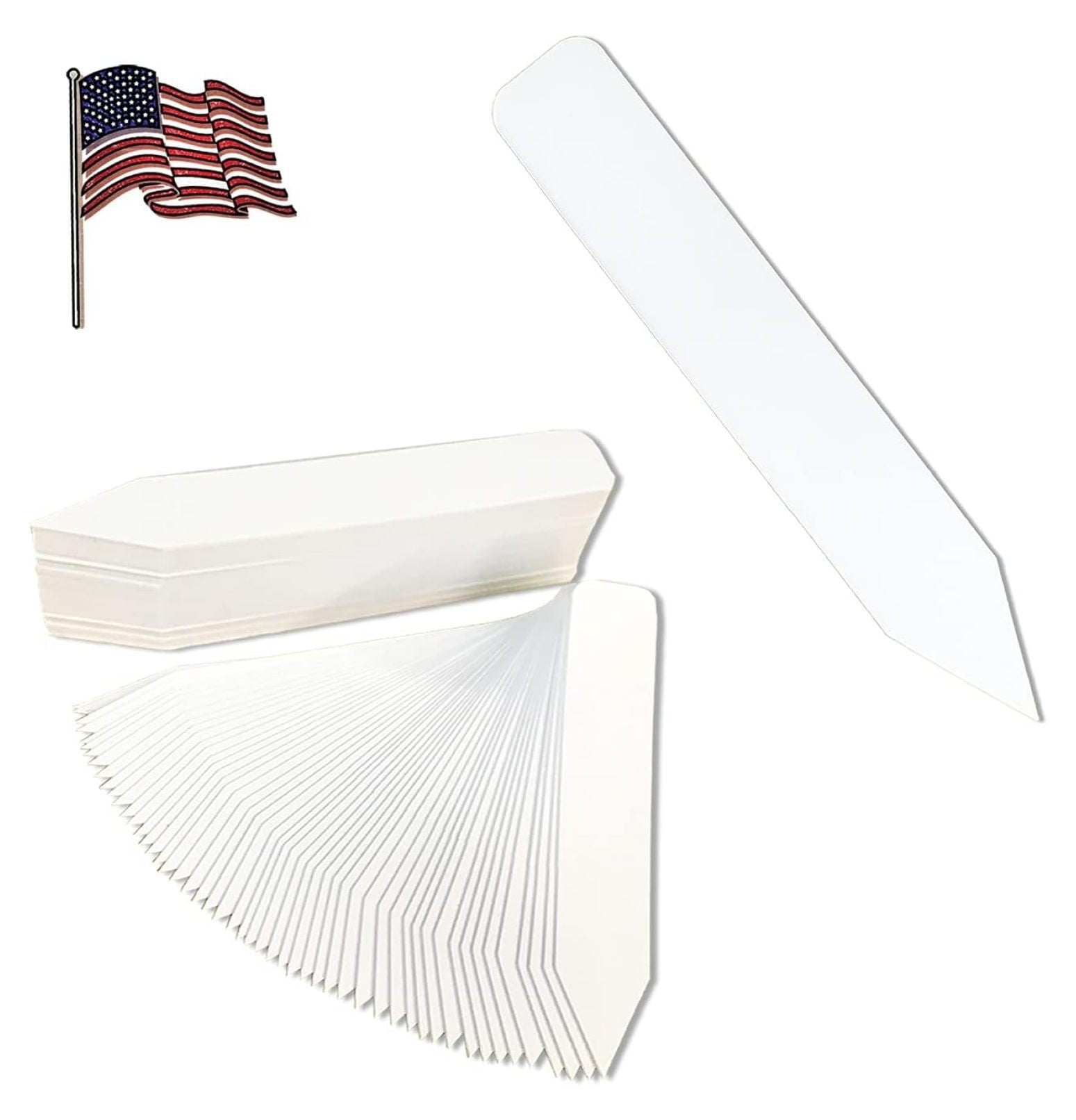 6" x 7/8" White Professional Duty Pot Stakes - 2,000 Pcs - Plastic ...