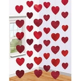 6 x 7ft Red Heart String Valentines Day Decorations Engagement Wedding ...