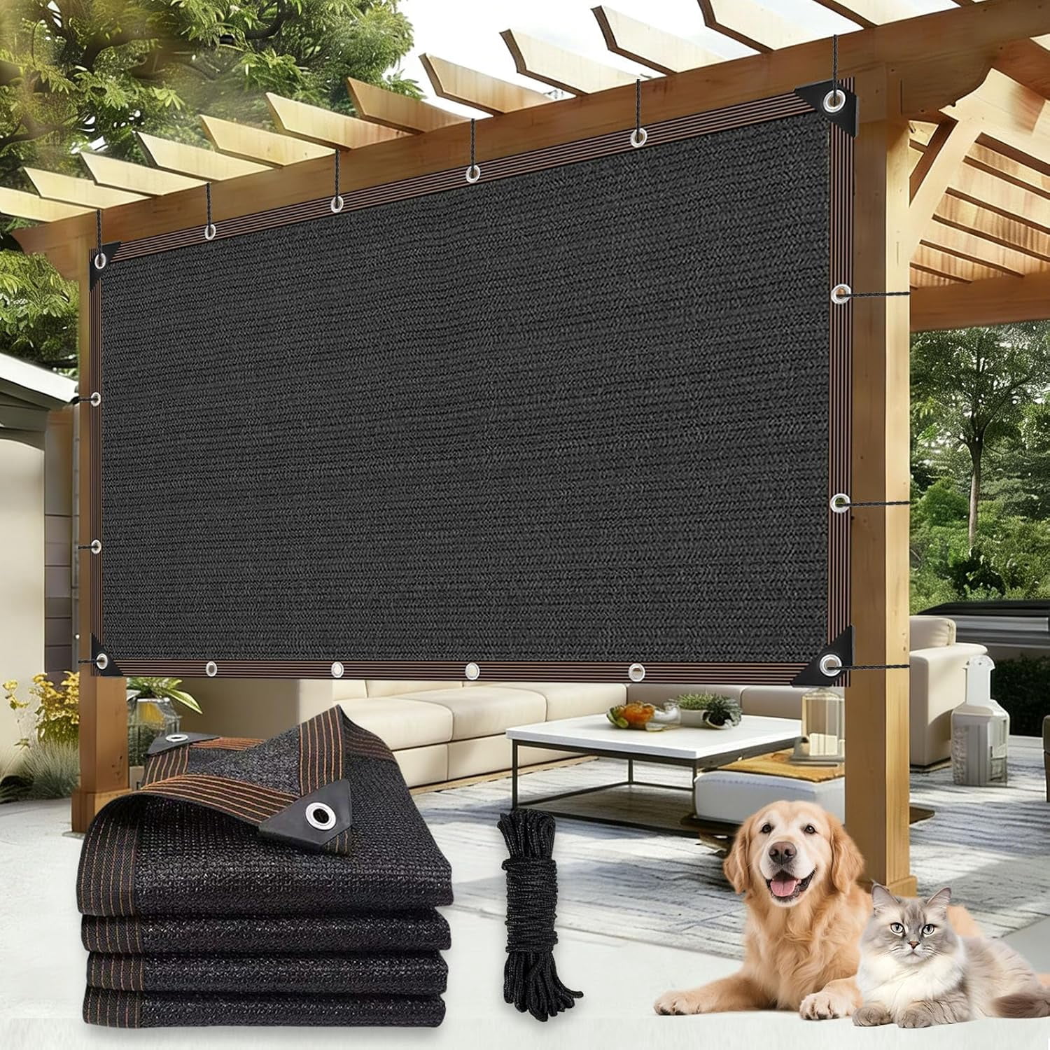 6 x 8 FT Shade Cloth -for Garden Plants, 90% Sunblock Shade Neting -for ...