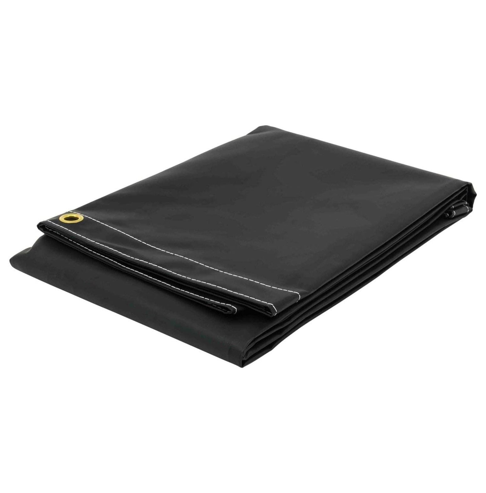 6' x 8' Heavy Duty Black 18oz Vinyl Utility Tarp Waterproof ...
